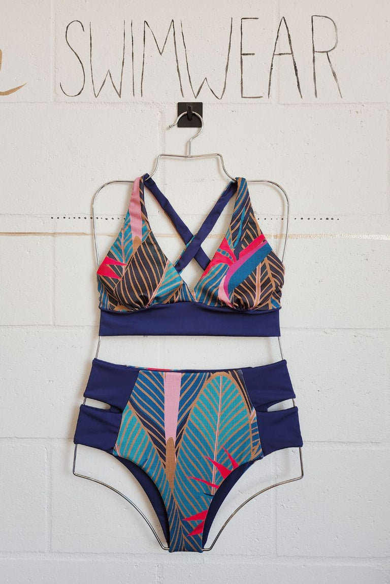Abstract Jungle + Navy | KaiKini Bikinis